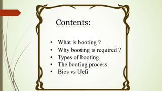Booting process of computer | PPTX