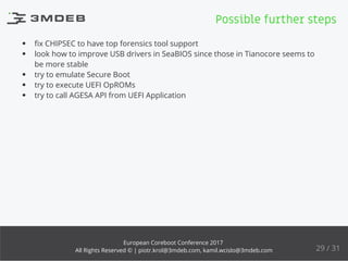 Booting UEFI-aware OS on coreboot enabled platform - "In God's Name ...