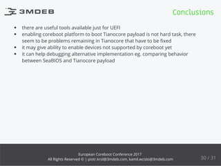 Booting UEFI-aware OS on coreboot enabled platform - "In God's Name, Why?" | PPT