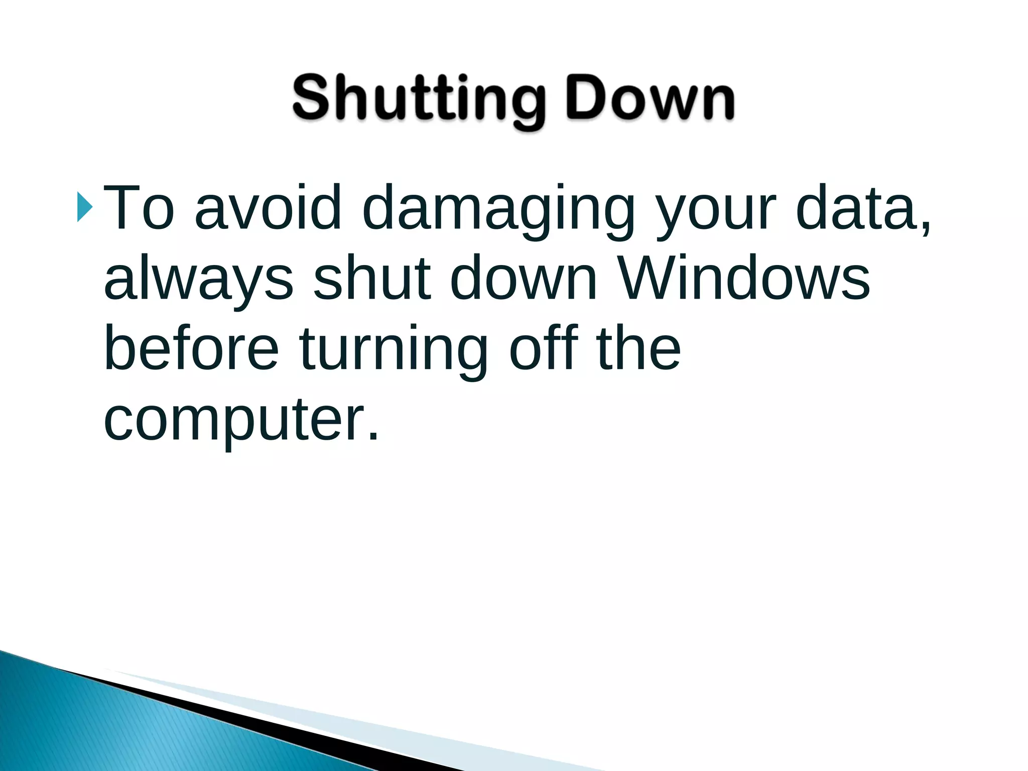 Booting Up And Shutting Down Computer | PPT