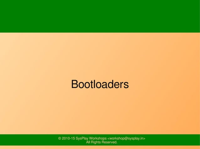 Bootloaders | PDF | Operating Systems | Computer Software and Applications