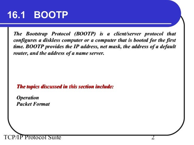 Bootp and dhcp