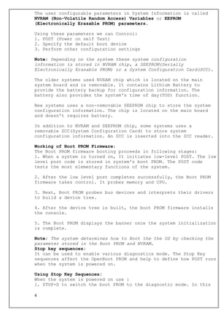 Boot prom basics | DOC | Operating Systems | Computer Software and ...