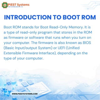 Boot ROM: Comprehensive Guide by Piest Systems | PDF