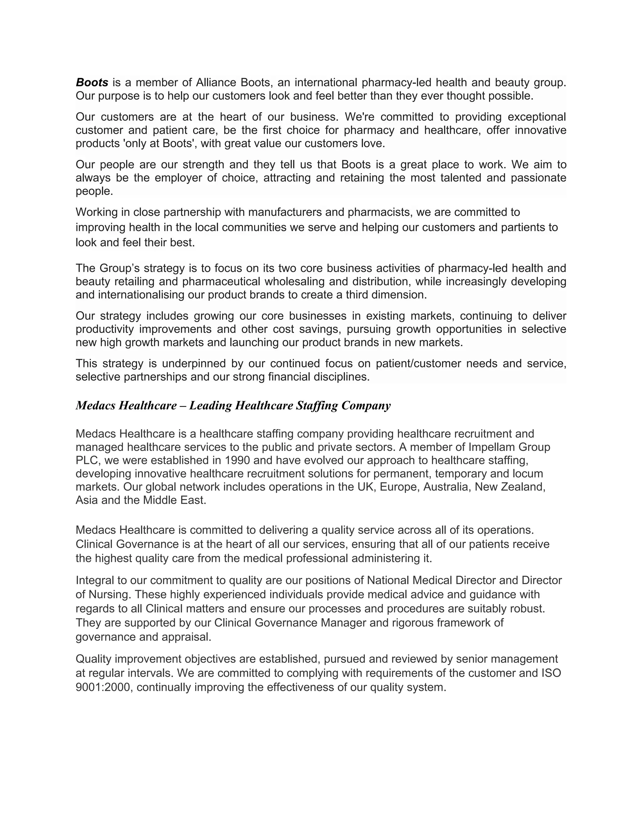 Boots case study for operation management session 1 | PDF