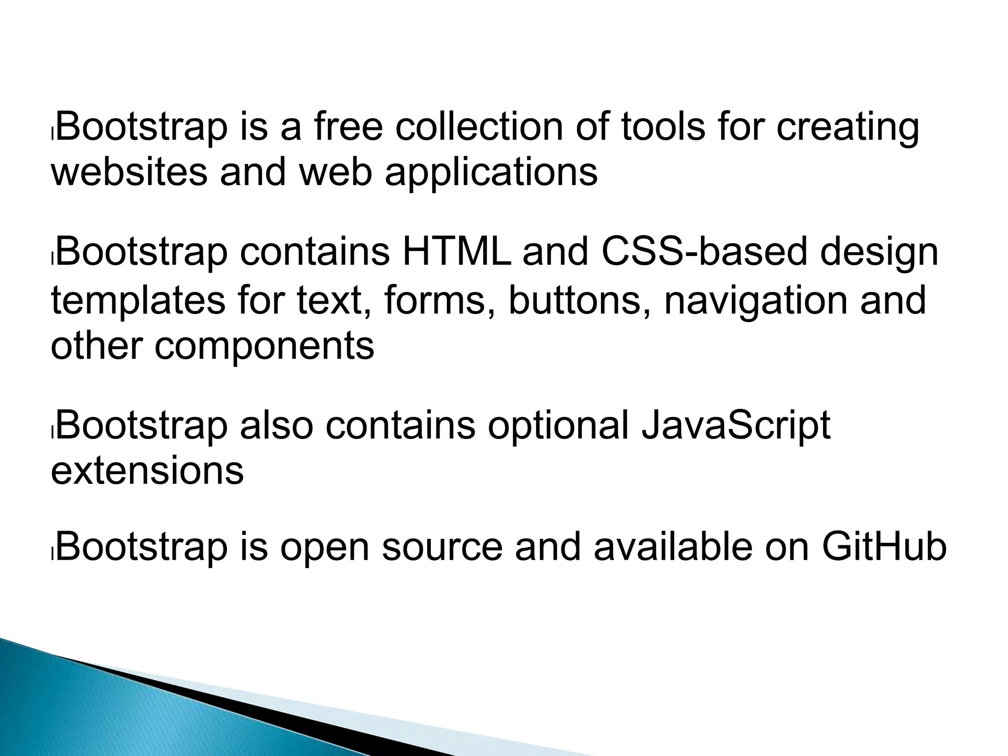 Bootstrap | PPTX | Web Development | Internet