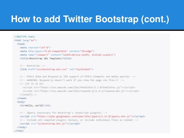 Introduction To Bootstrap