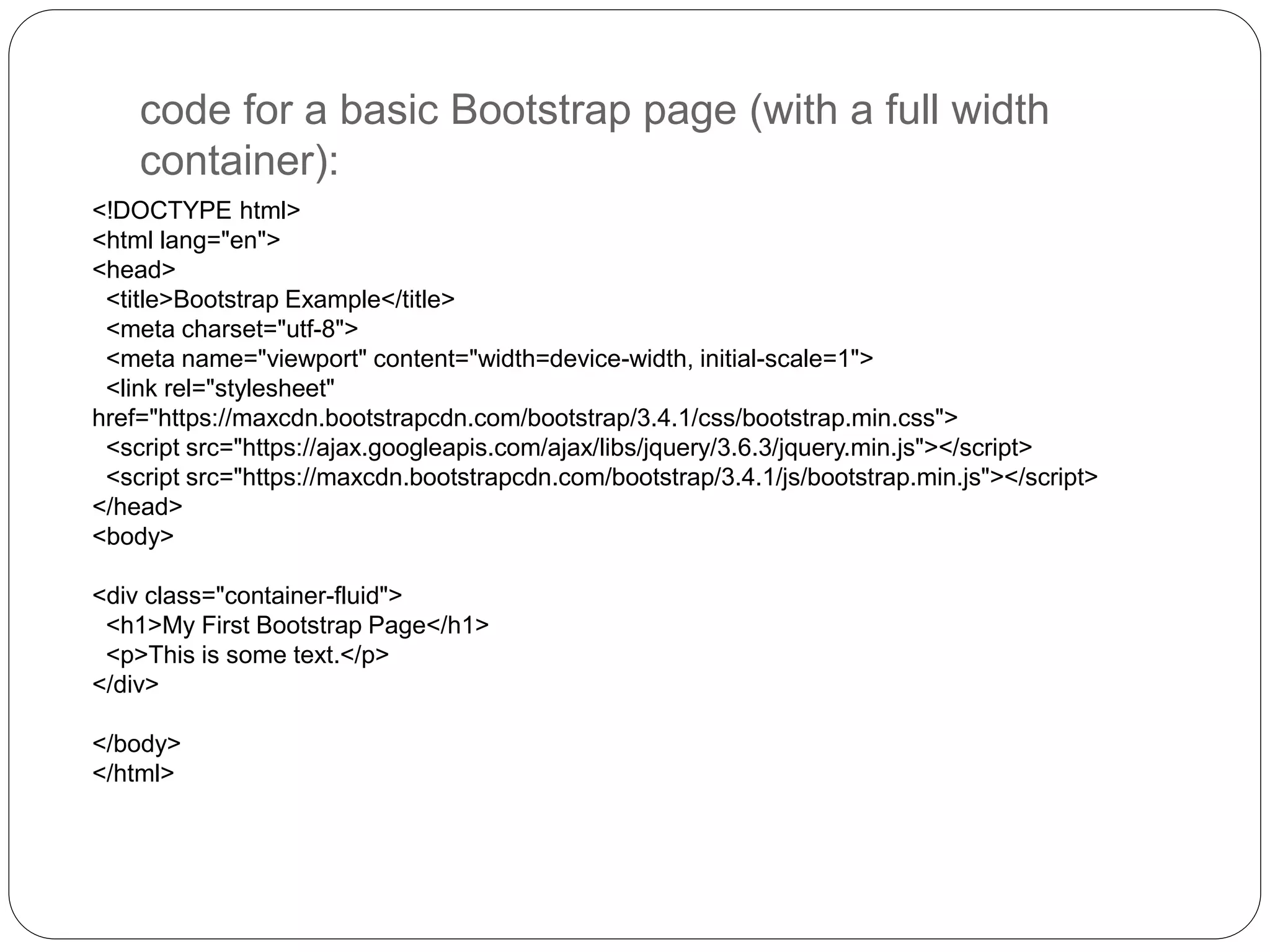 Bootstrap.pptx | Web Design and HTML | Internet