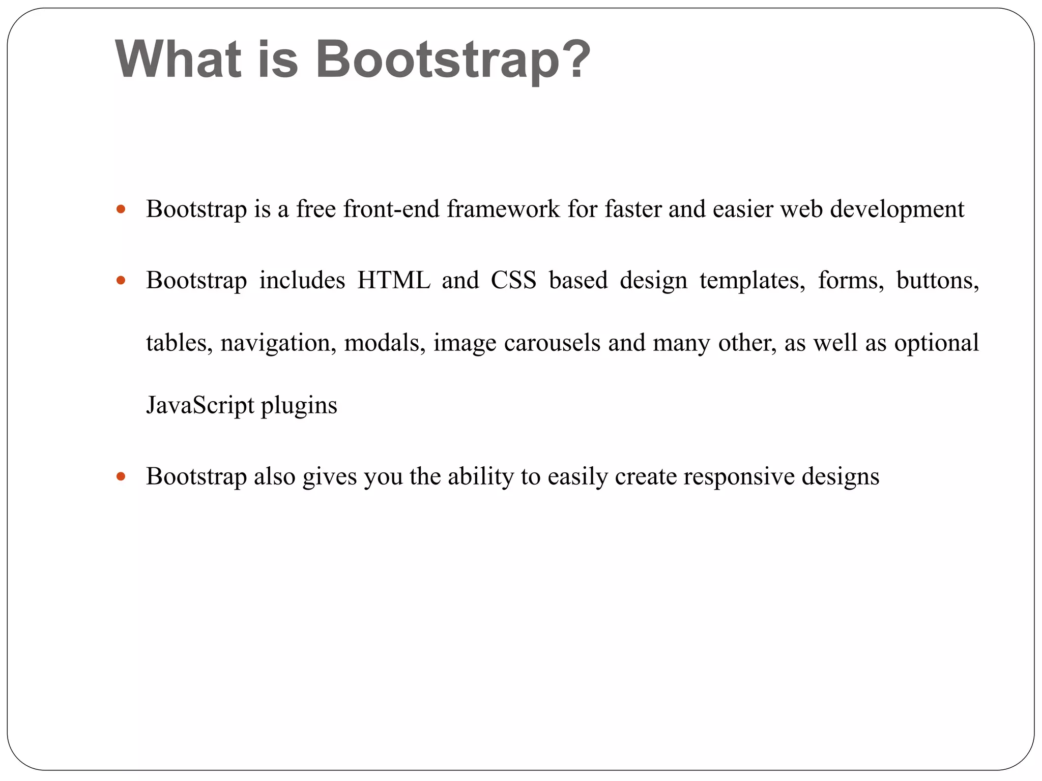Bootstrap.pptx | Web Design and HTML | Internet