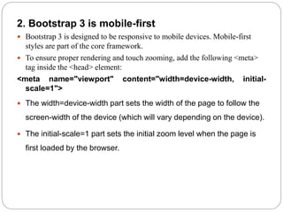 Bootstrap.pptx | Web Design and HTML | Internet