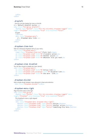 Bootstrap cheat-sheet-websitesetup.org | PDF