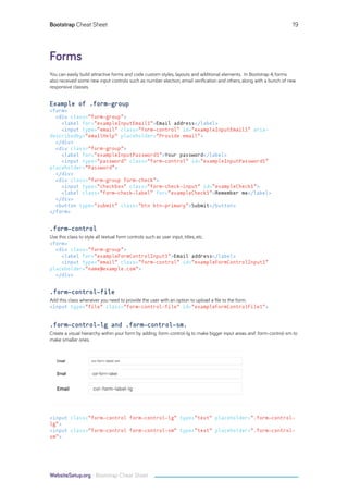 Bootstrap cheat-sheet-websitesetup.org | PDF