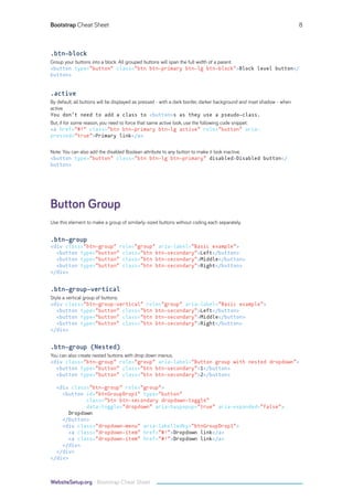 Bootstrap cheat-sheet-websitesetup.org | PDF