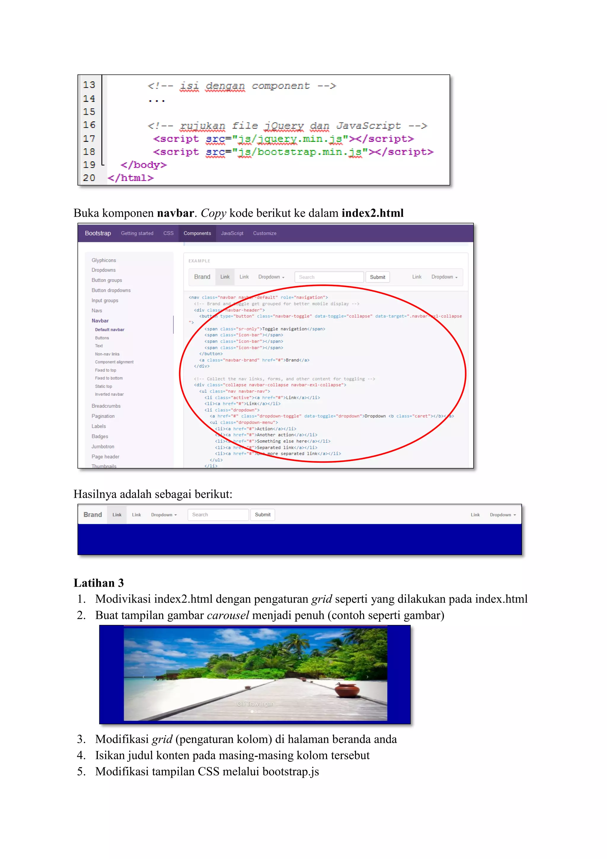 Bootstrap latihan | PDF