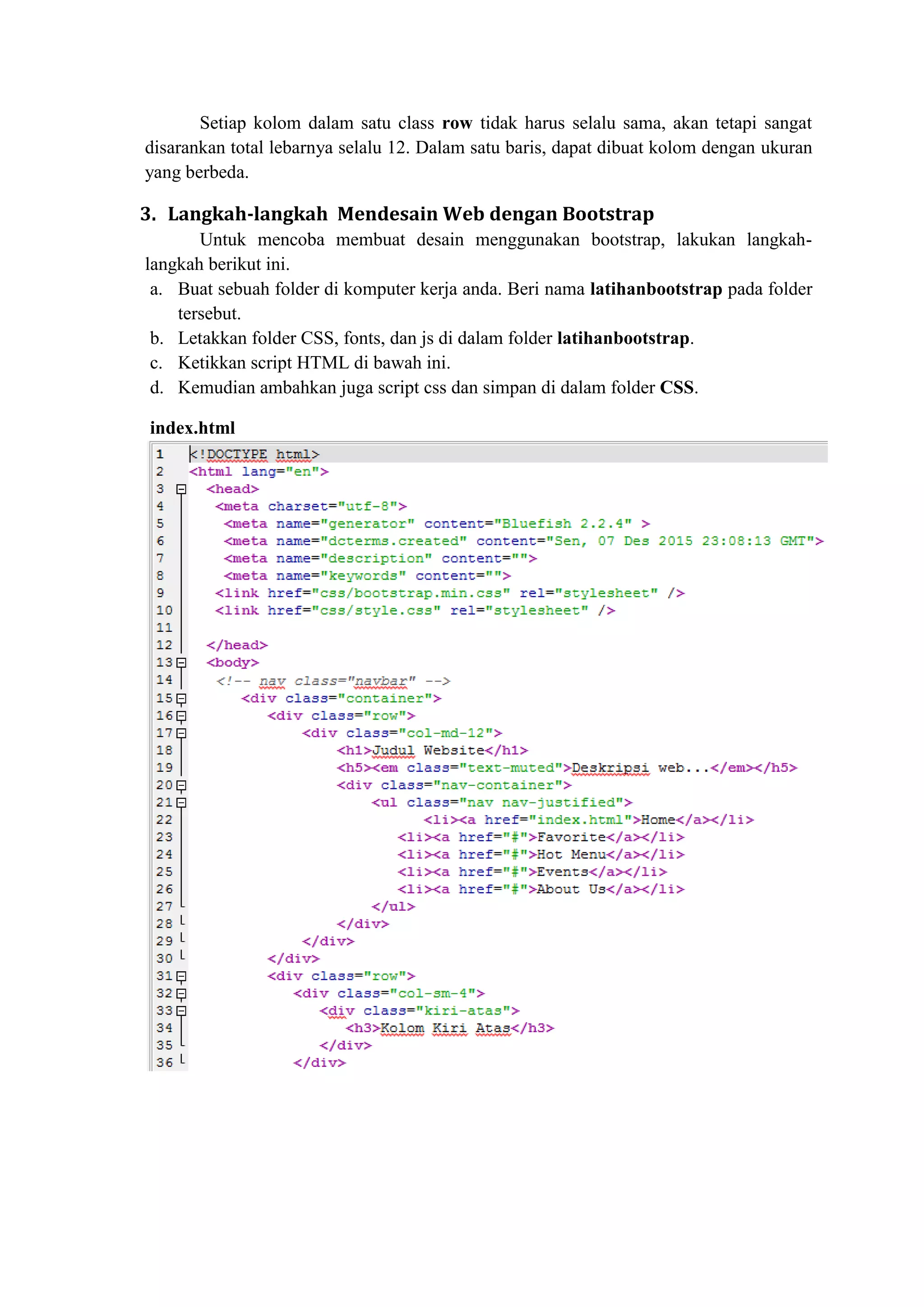 Bootstrap latihan | PDF