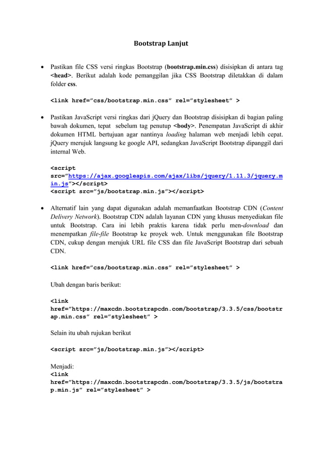 Bootstrap latihan | PDF