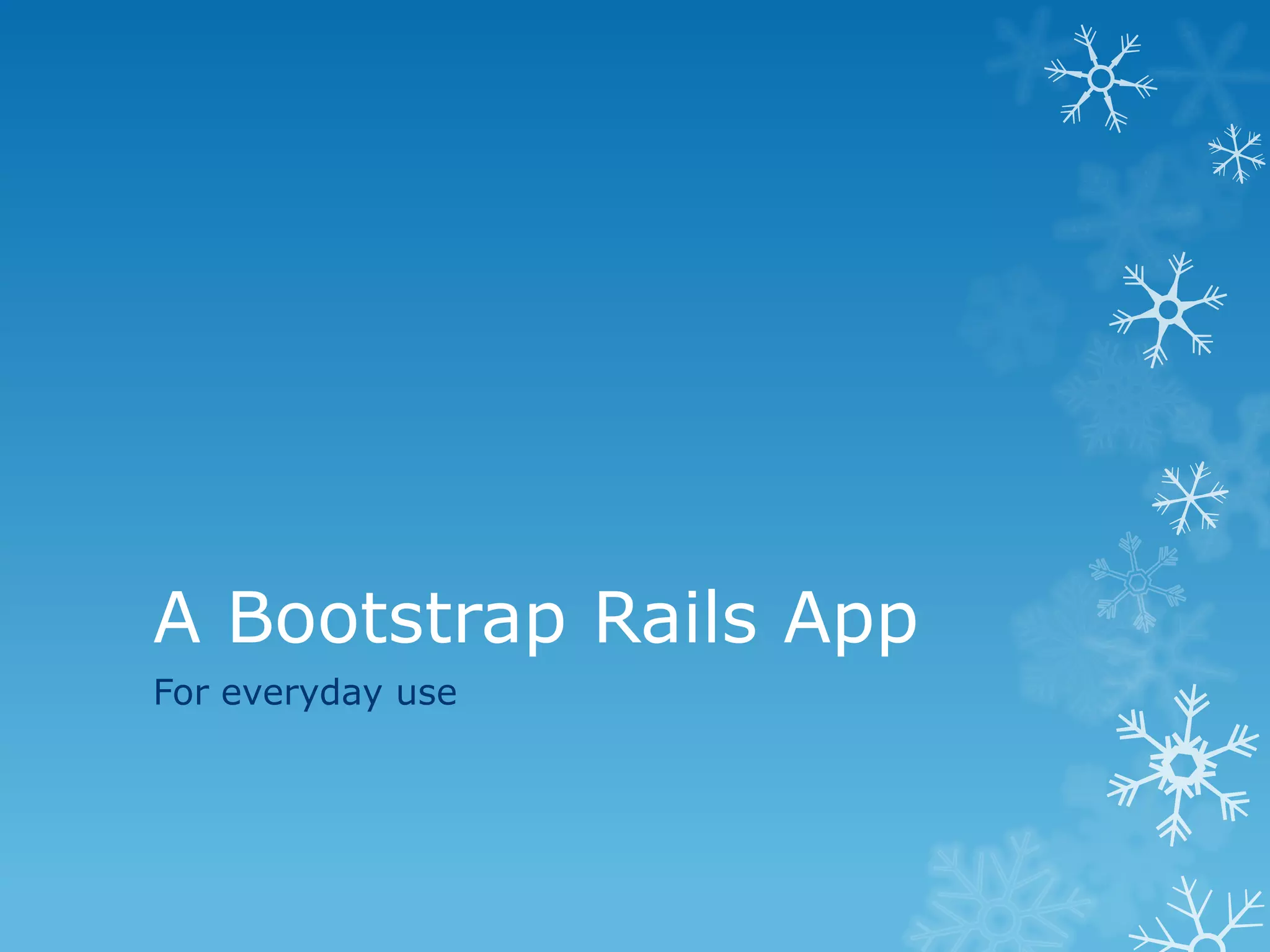 Bootstrap rails-app | PPTX
