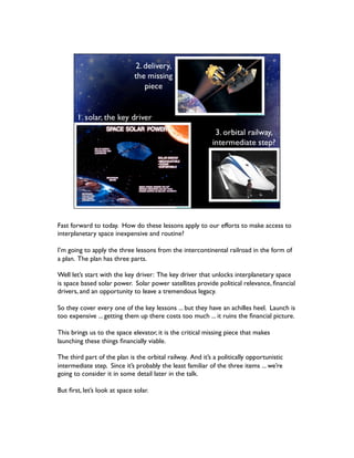 Bootstrap the Space Elevator via Solar Driven Railroad | PDF