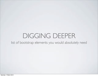 Bootstrap tour | PPT