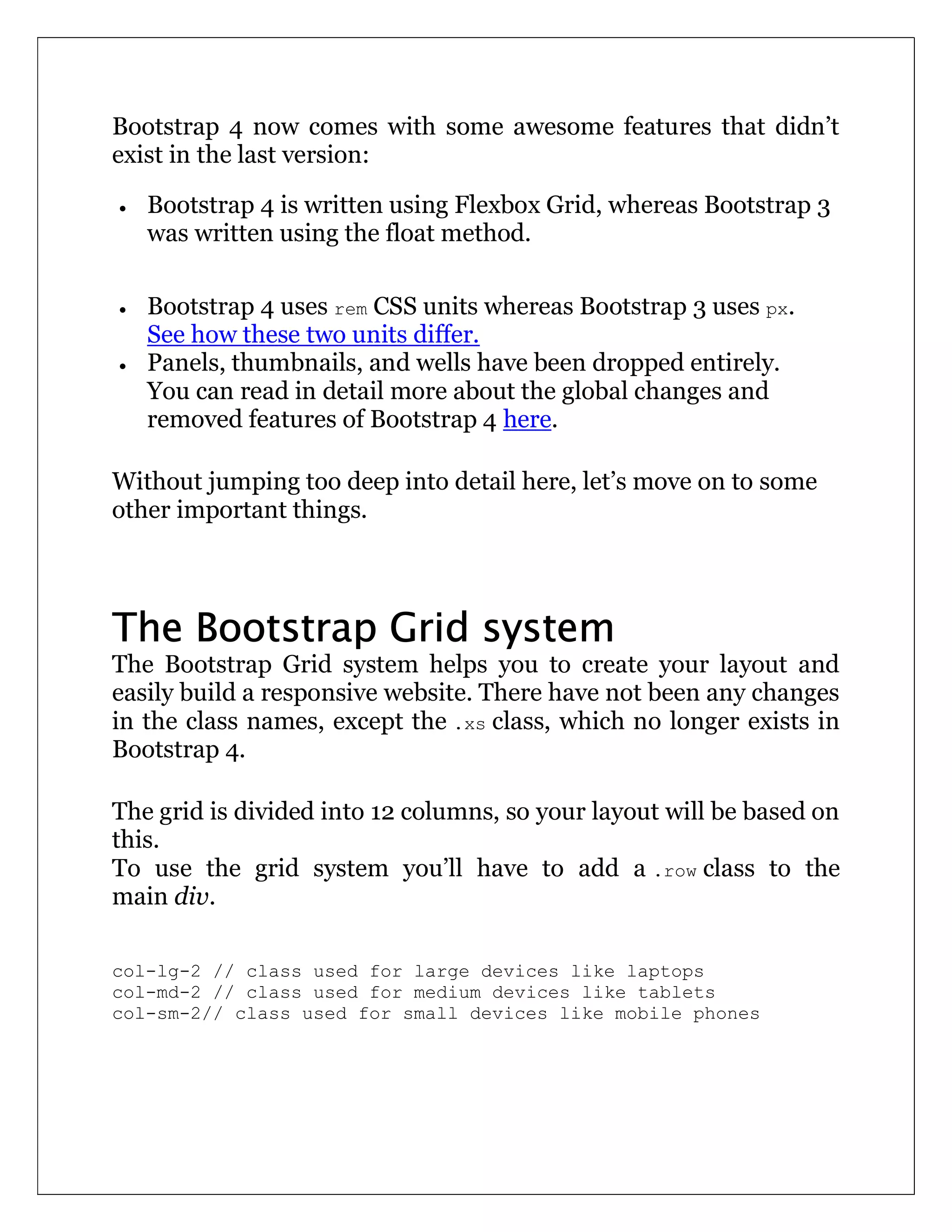 ViA Bootstrap 4 | PDF