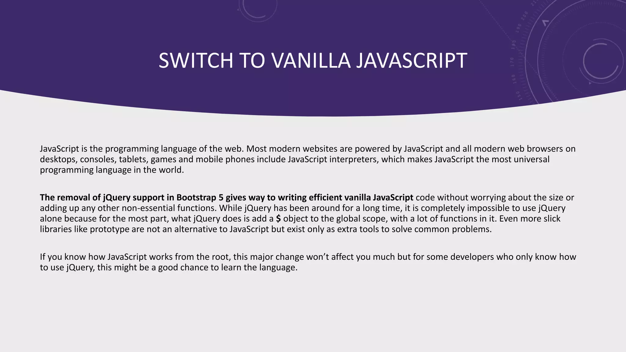Bootstrap 5 whats new | PPTX