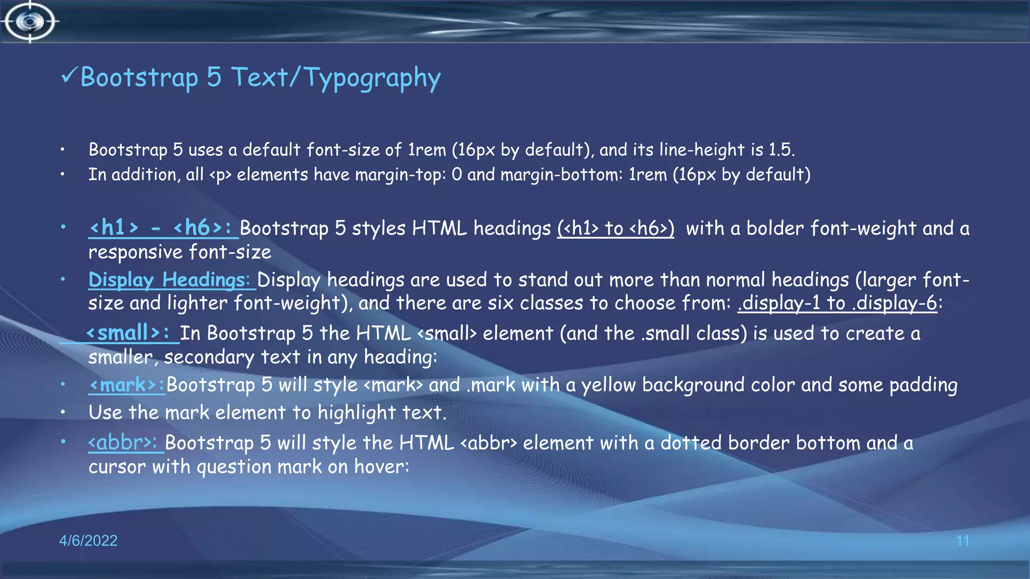 Bootstrap 5 ppt | PPTX