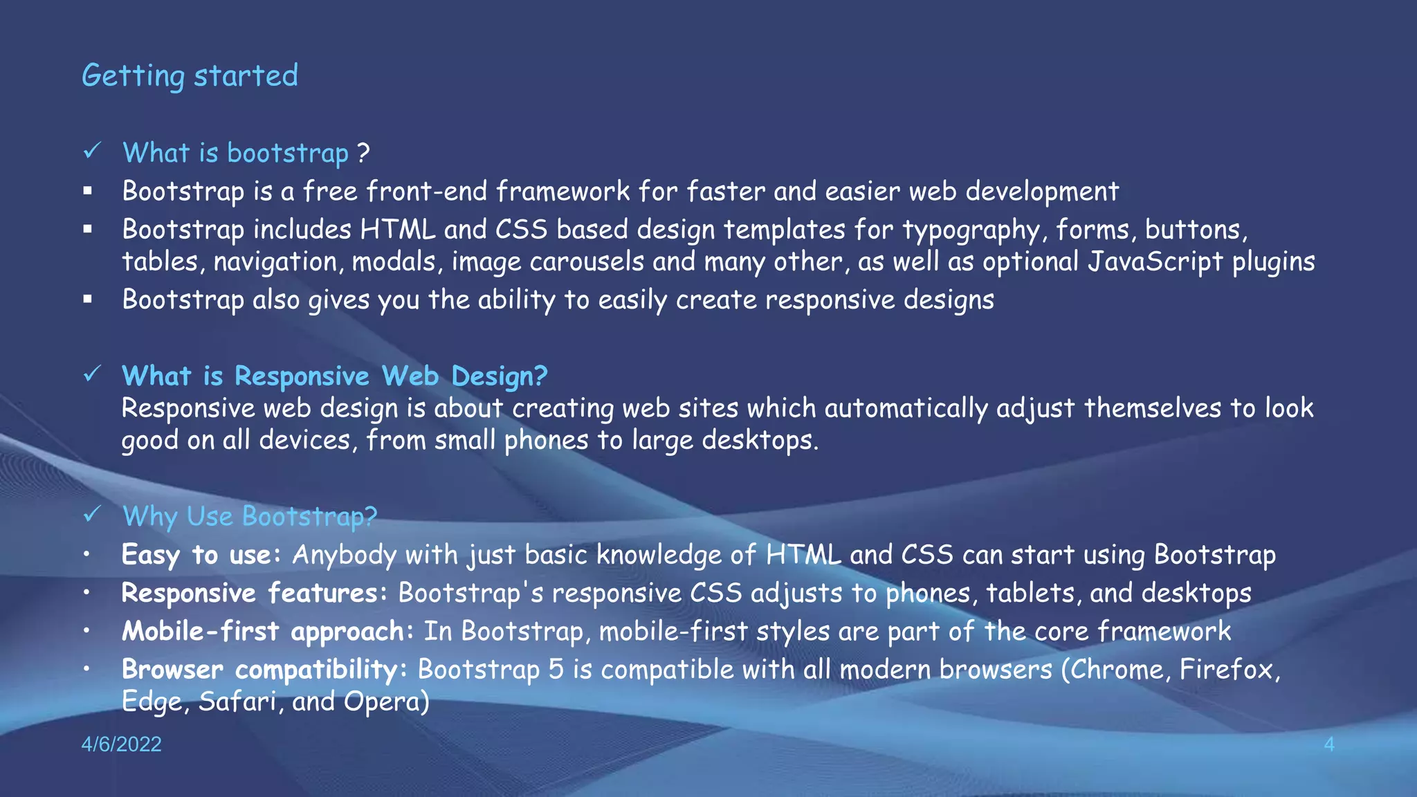 Bootstrap 5 ppt | PPTX