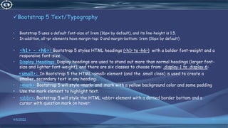 Bootstrap 5 ppt | PPTX