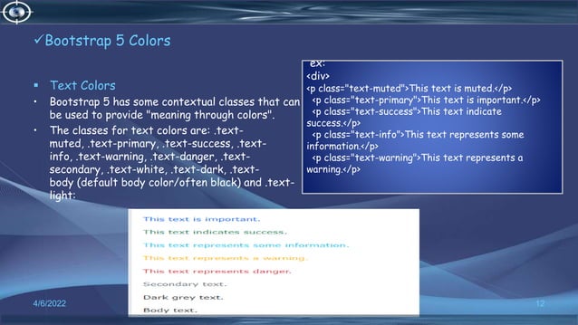 Bootstrap 5 ppt | PPTX