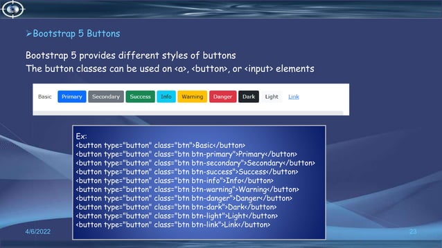 Bootstrap 5 ppt | PPTX