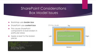 The A to Z of Building a Responsive SharePoint Site with Bootstrap | PPTX