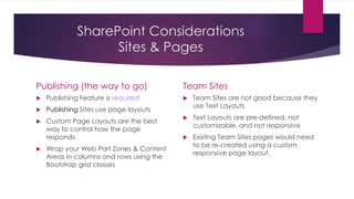 The A to Z of Building a Responsive SharePoint Site with Bootstrap | PPTX