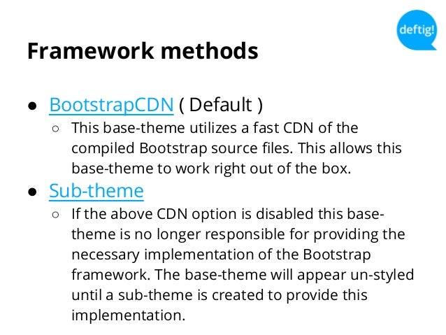 Bootstrap base theme for Drupal 7