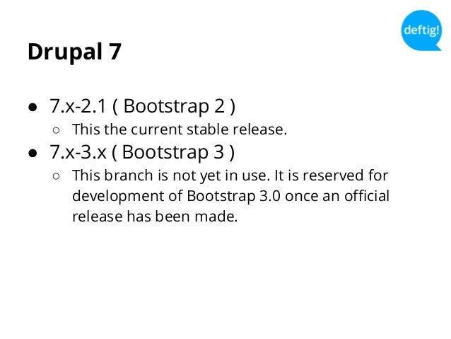 Bootstrap base theme for Drupal 7