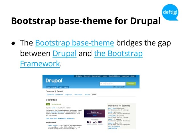 Bootstrap base theme for Drupal 7