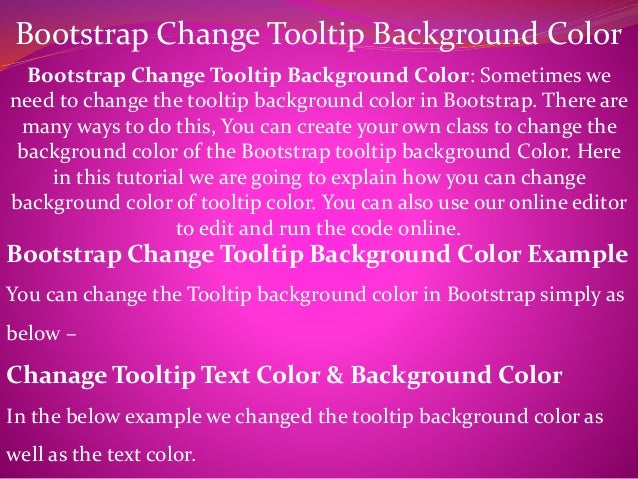 Bootstrap Change Tooltip Background Color Tutorialsplane bootstrap-change-tooltip-background-color-tutorialsplane