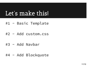 Bootstrap code lab | PPTX