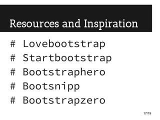 Bootstrap code lab | PPTX