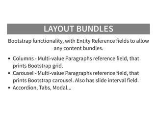 Bootstrap framework and drupal paragraphs | PPT