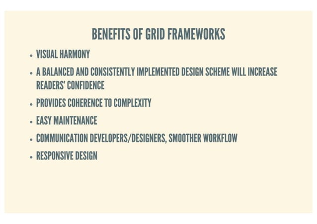 Working with Grids - Evaluating Bootstrap's grid system | PPT