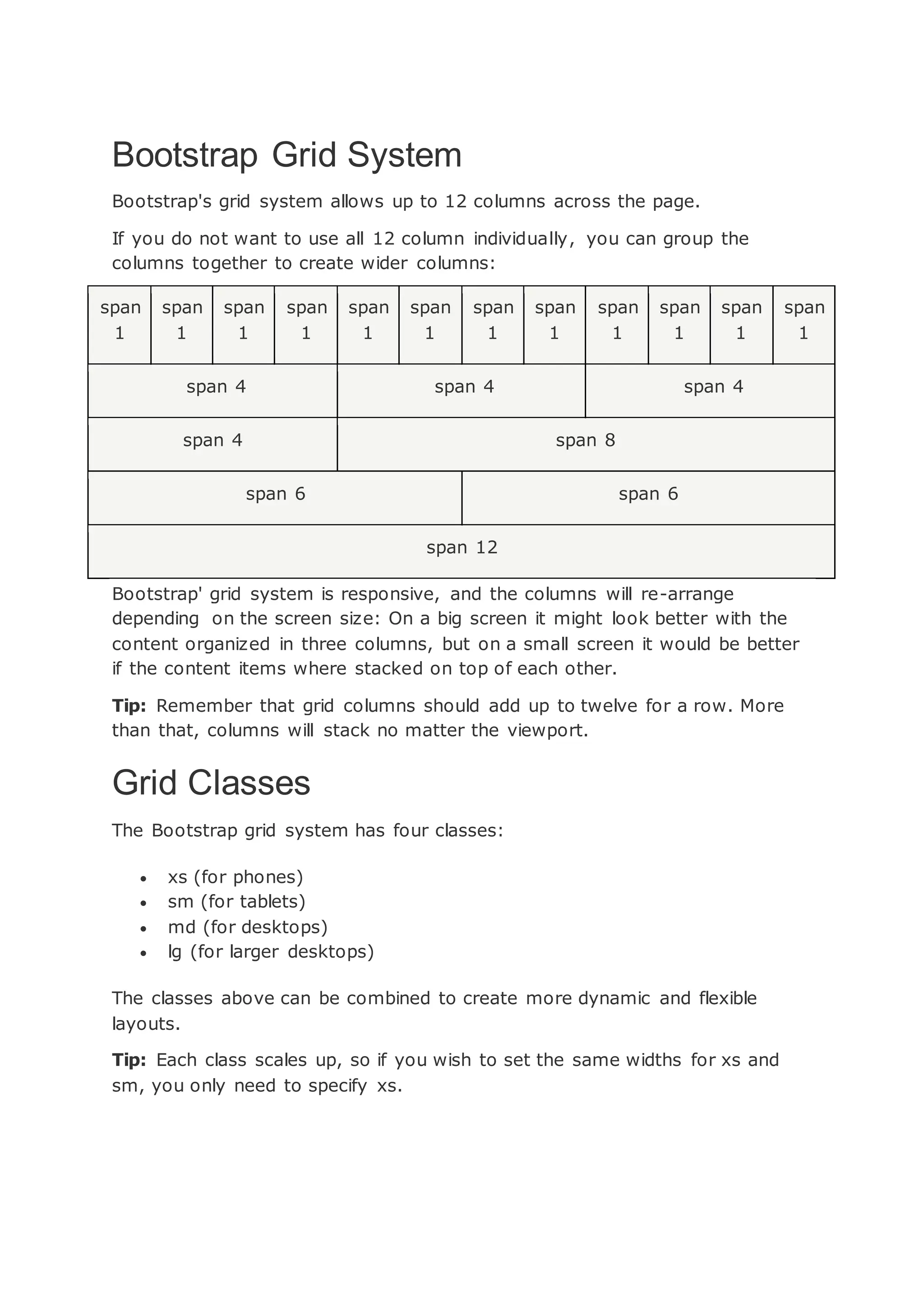 Bootstrap grid system | PDF