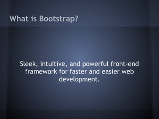 Bootstrap lightning talk | PDF