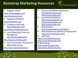 Bootstrap Marketing for Entrepreneurs | PPT