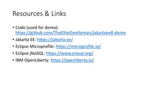 Bootstrapping a simple enterprise application with Java EE successor ...