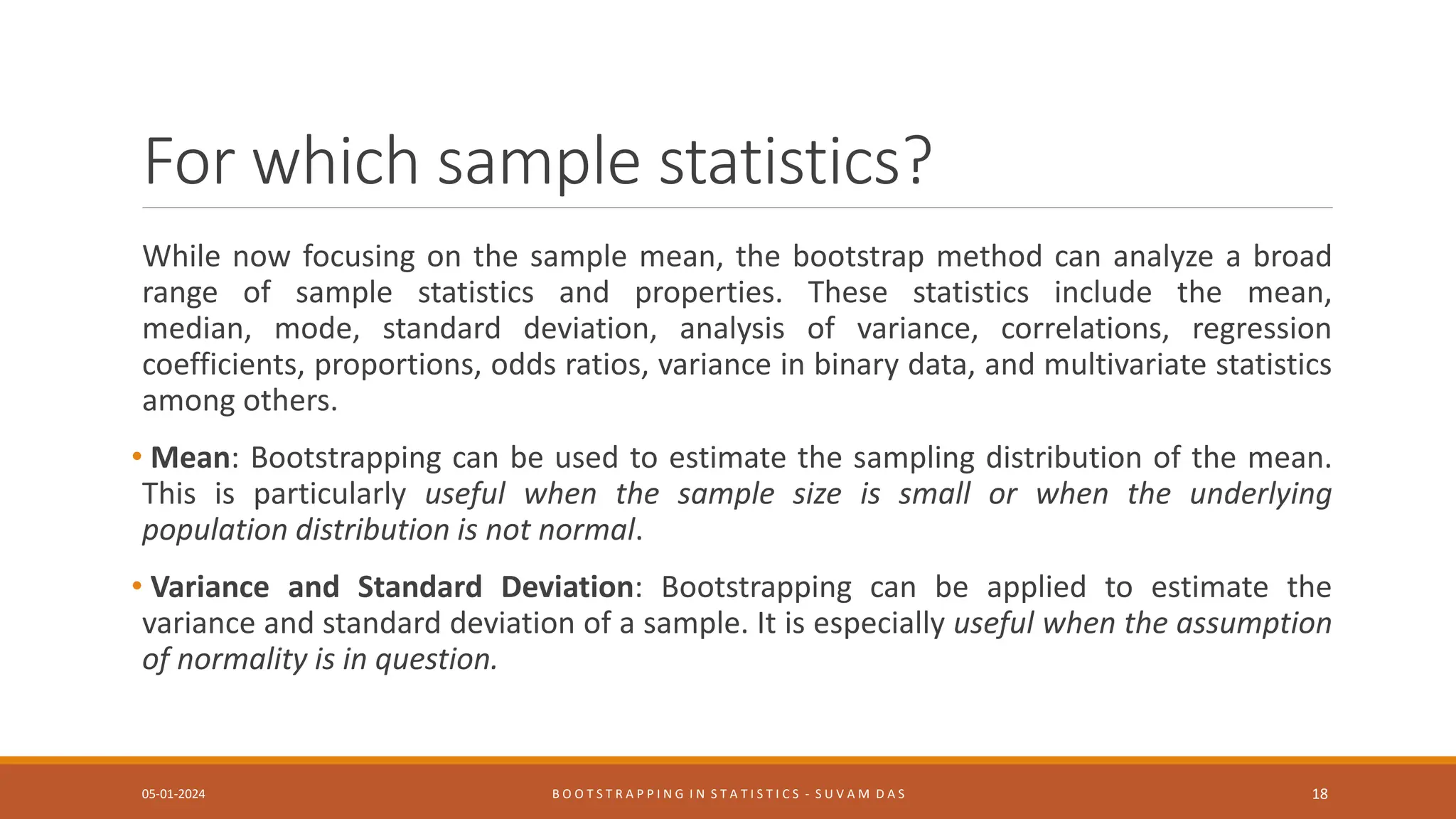 BOOTSTRAPPING IN STATISTICS | PPTX