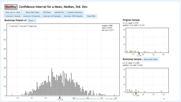 BOOTSTRAPPING IN STATISTICS | PPTX | Technology & Computing