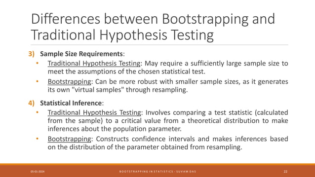 BOOTSTRAPPING IN STATISTICS | PPTX | Technology & Computing