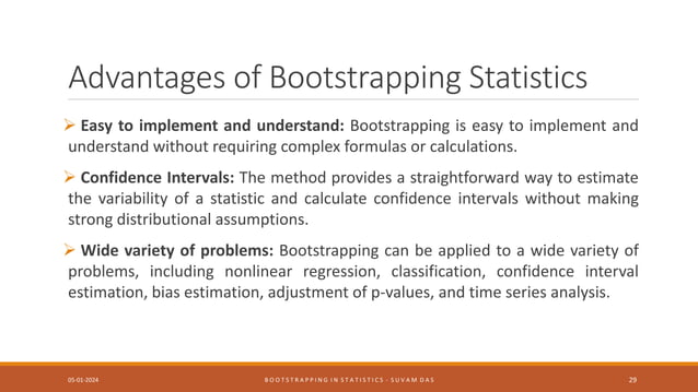 BOOTSTRAPPING IN STATISTICS | PPTX | Technology & Computing