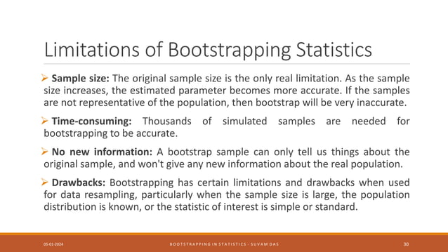 BOOTSTRAPPING IN STATISTICS | PPTX | Technology & Computing