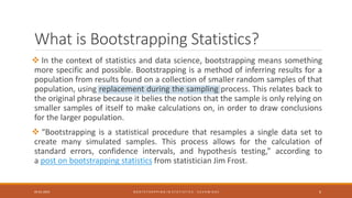 BOOTSTRAPPING IN STATISTICS | PPTX